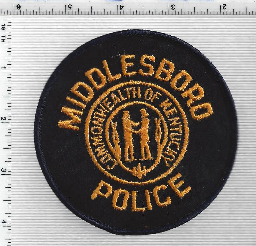 Middleboro Police (Kentucky) 1st Issue Shoulder Patch | eBay