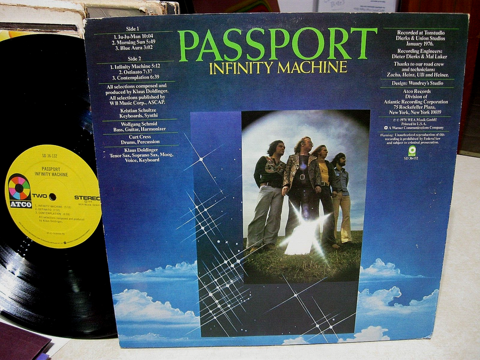 Passport~Infinity Machine Lp ~ ATCO SD 36-132~First Pressing'76~VG++ ...
