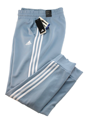New ADIDAS Aeroready Size Medium Light Blue/White Stripe Cuffed Women ...