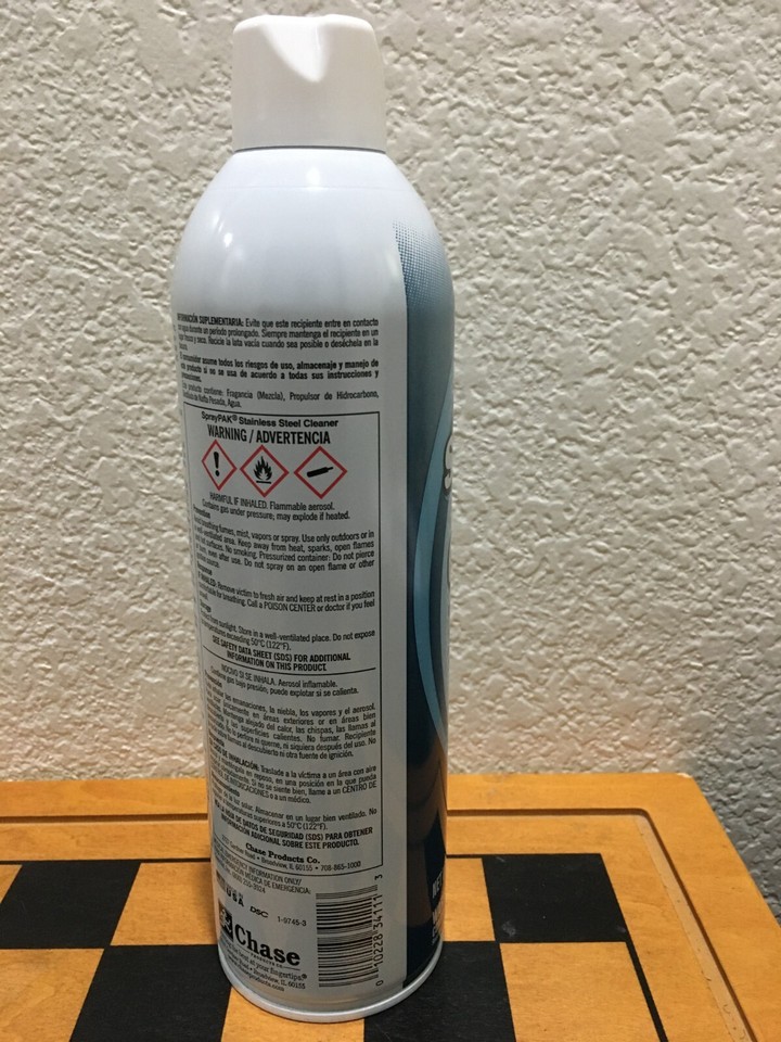 SprayPAK Stainless Steel Cleaner, One Can, 18 oz | eBay