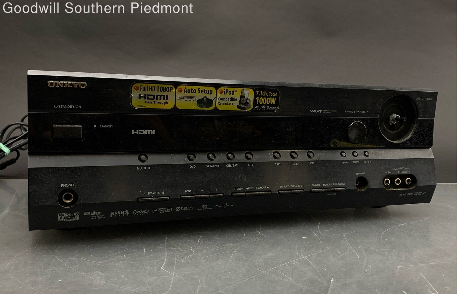 Onkyo Ht-r550 AV Receiver 7.1 Surround Sound Theater System w/ Power ...