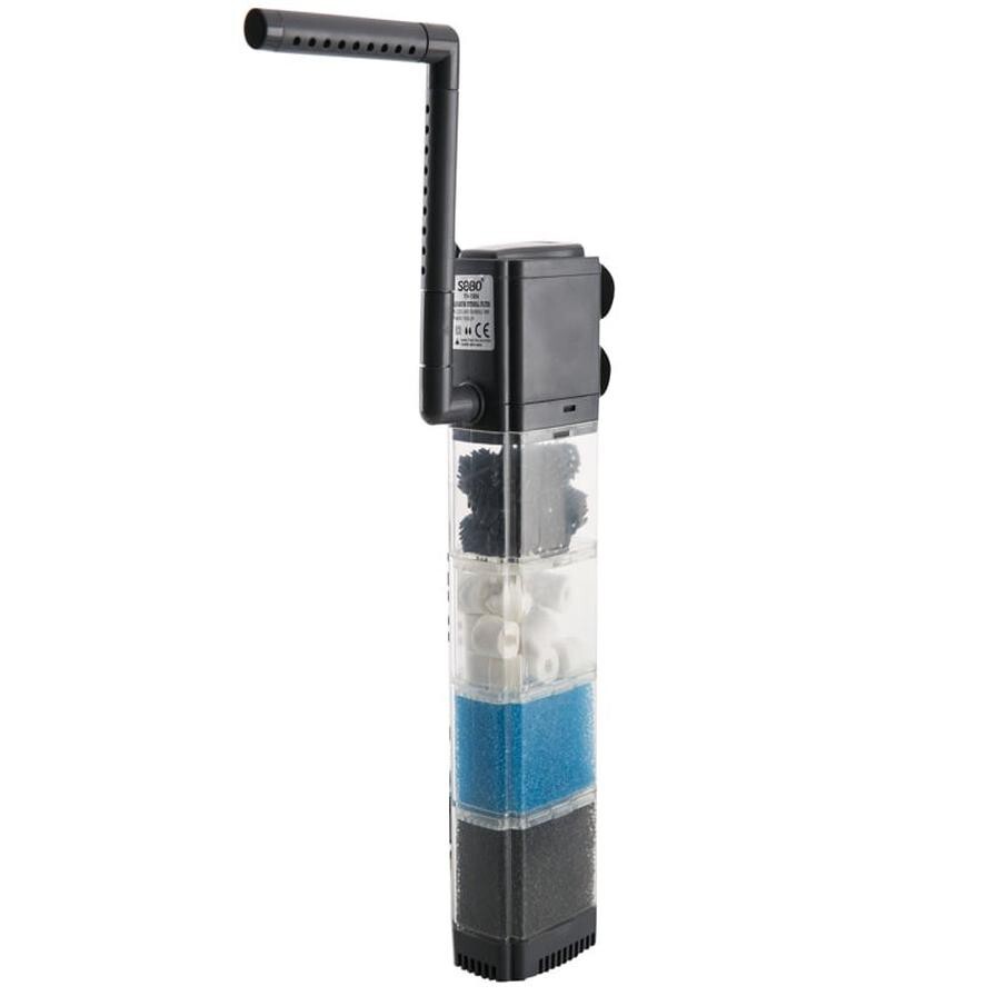 Fish Tank Canister Internal Filter: Submersible, Media - 400 GPH - 3 in ...