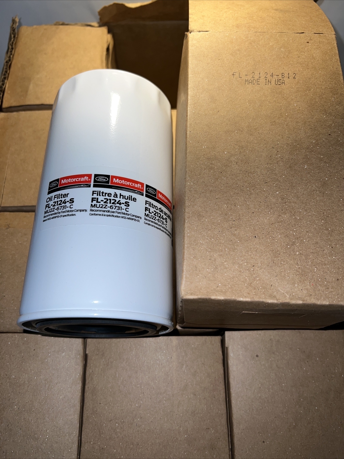 NEW Case of 12 OEM Ford Motorcraft Oil Filters FL2124S BC3Z-6731B ...