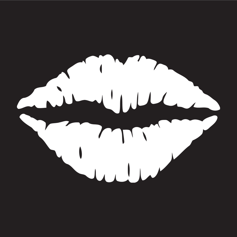 Lips Kisses Kiss Smooch peck smack plump lips Smackers mouth Die cut ...