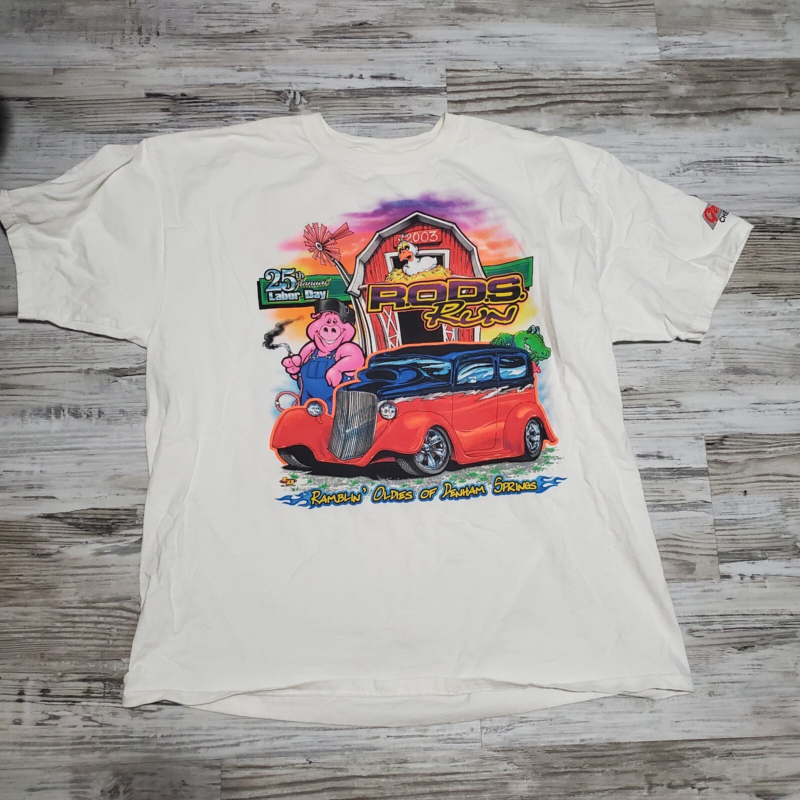 2003 Denham Springs Labor Day Car Show Shirt Adult 2X… - Gem