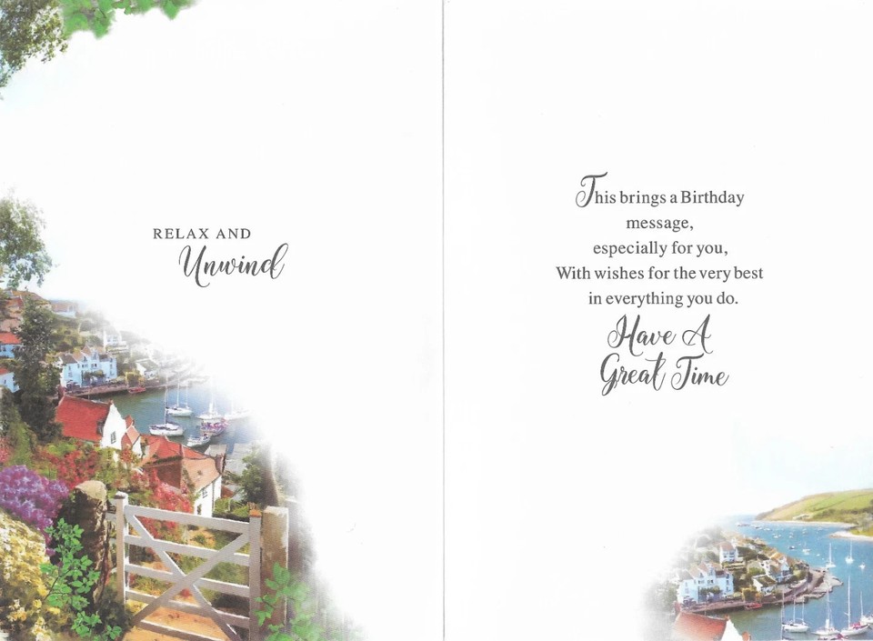 Pack Of 6 Birthday Cards Male Scenery Greeting Assorted Mixed Man Men ...