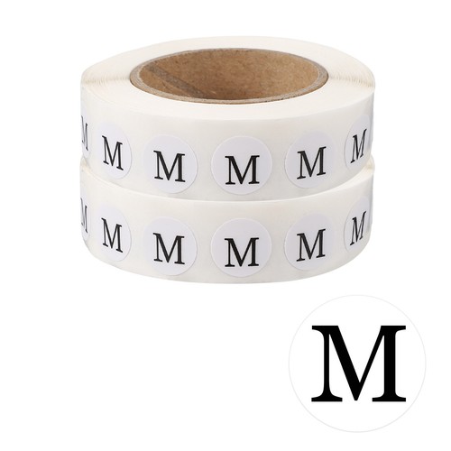 Inventory Label Sticker, 800 Pcs 0.5Inch Self-Adhesive Letter m , 2 ...