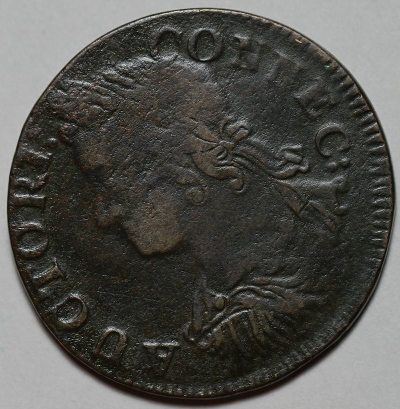1787 Connecticut Colonial Copper Coin, Draped Bust Left, M. 16.1-m | eBay