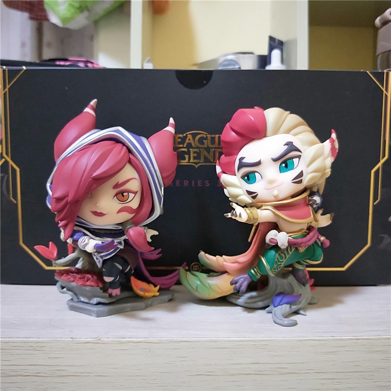 League of Legends Official Rakan & Xayah Couple Figure Model Doll Toy ...