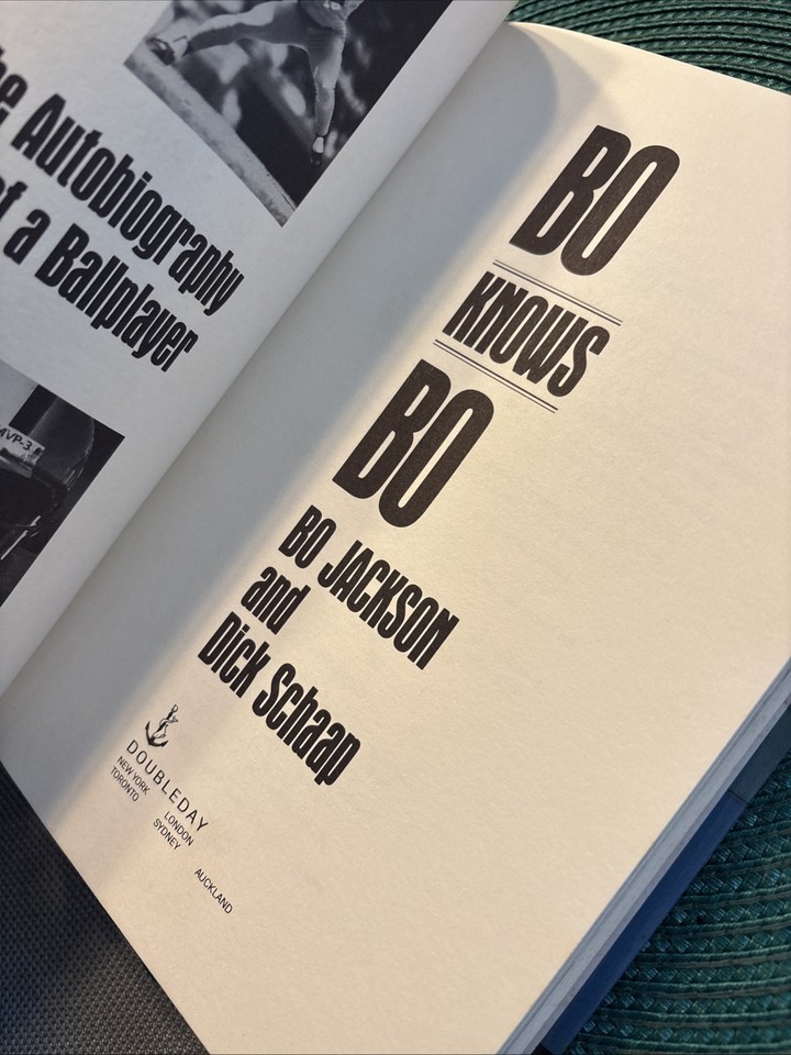 Bo Knows Bo by Bo Jackson Book Autographed 1990 1st Edition Hardcover ...