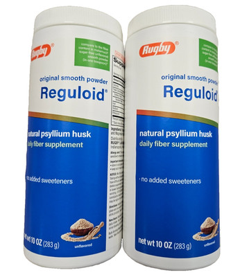 Rugby REGULOID Laxative Powder SUGAR FREE Reg Flavor 10oz ( 2 pack ...