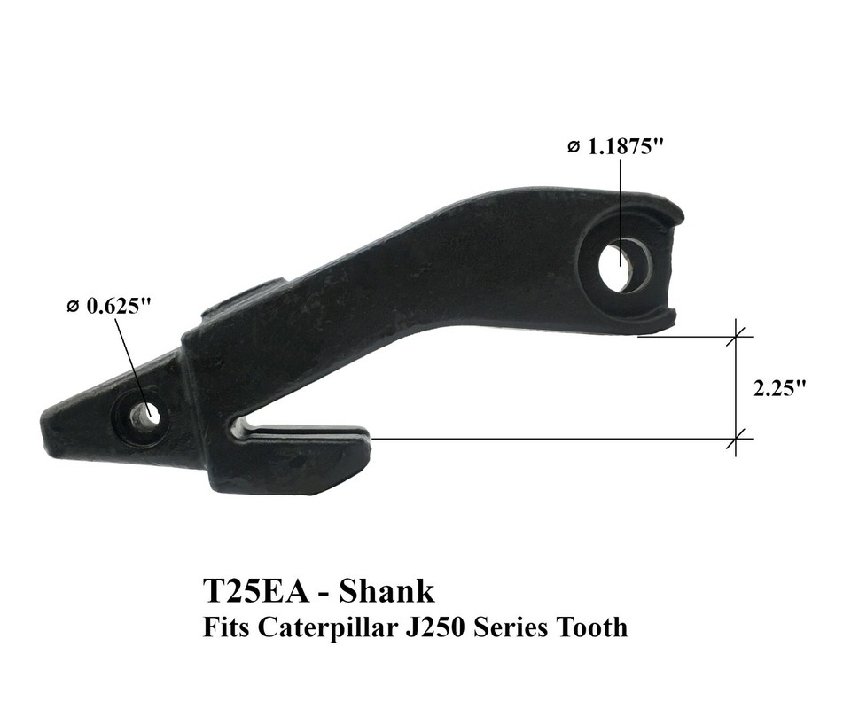 Wheel Loader Bolt-On Adapters T25CA & T25EA, w/ Teeth 1U3252 Set w ...