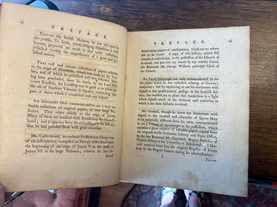 RARE 1700s book Robertson's History of Scotland complete 2 vol set 1776 ...
