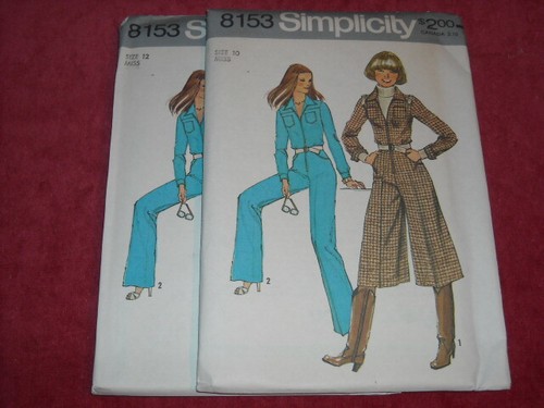 🌸 UNCIRCULATED 1977 SIMPLICITY #8153-LADIES JUMPSUIT & CULOTTE PATTERN ...