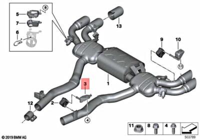 Genuine BMW X5 G05 G07 X5 40iX 50iX M50dX X7 Holder Exhaust System ...