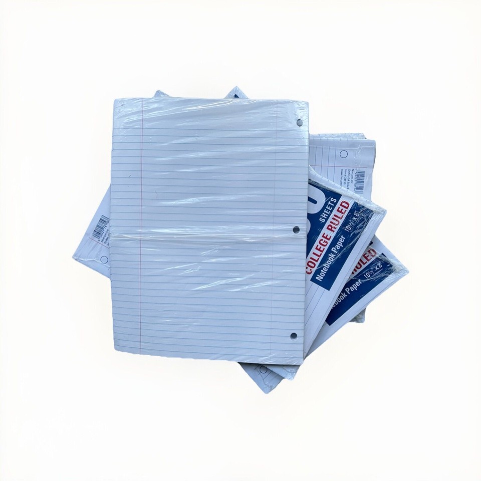 Norcom 5-Pack 150 Sheets College ruled notebook filler paper 10.5x8 | eBay
