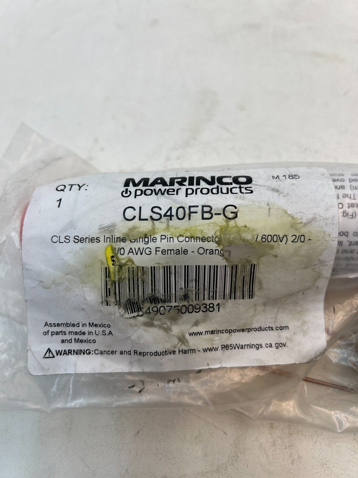 CLS40FB-G CLS 16 Series Inline Pin Connector 400A 2/0-4/0 AWG F ...