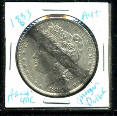 1883 O AU Morgan Dollar 100 Cent About Uncirculated 90% Silver US $1 ...
