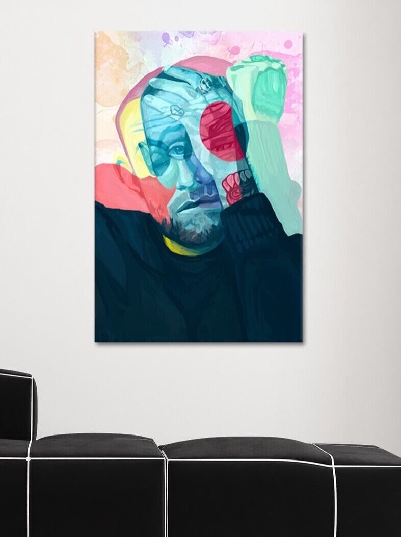 Pittura Di Mac Miller Mac Miller Portrait Smudge By Gunawan Rb Wall