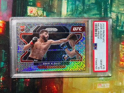 2022 AMIR ALBAZI /25 MOJO PSA10 POP2 UFC PANINI PRIZM ROOKIE CARD RC ...