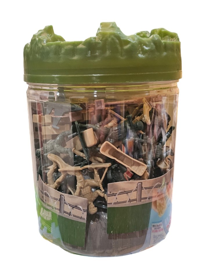 Plastic Military Army Men Soldiers Fun Bucket 41 Pieces For Ages 3 ...