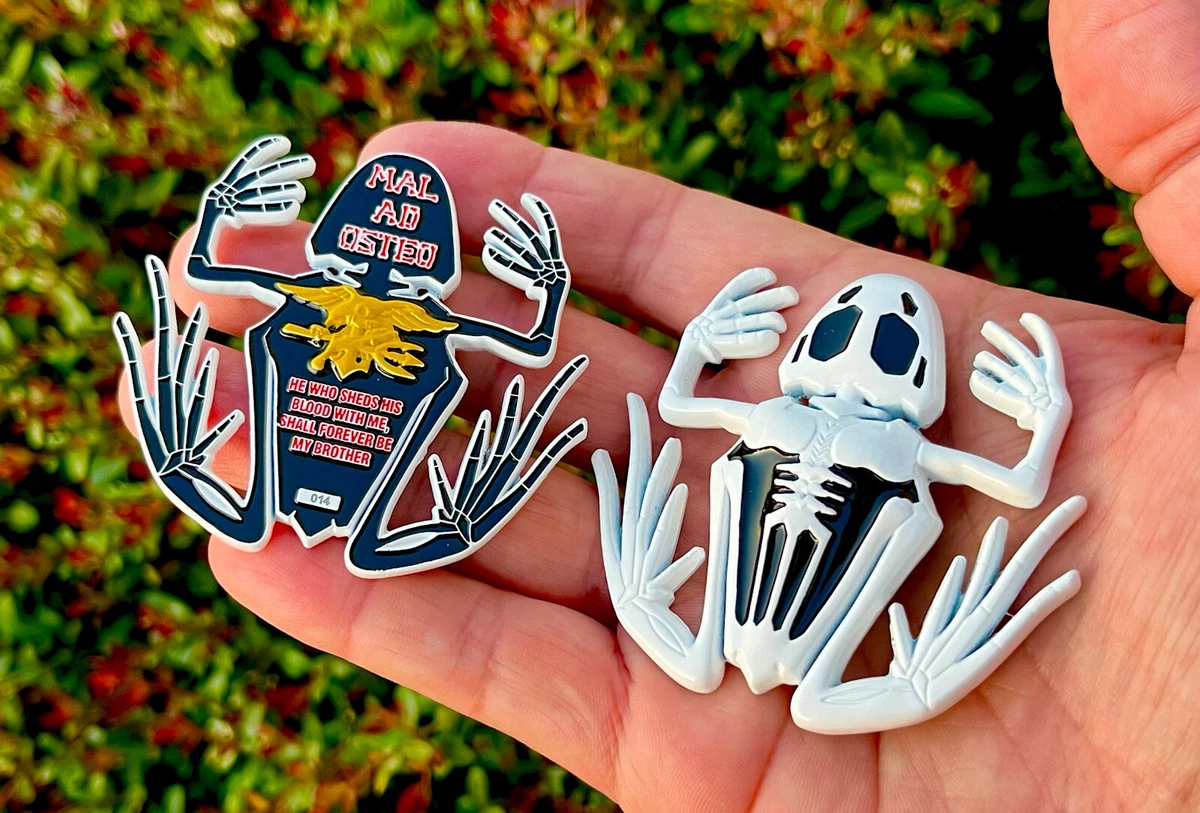 Navy Seal Frog Skeleton With Trident