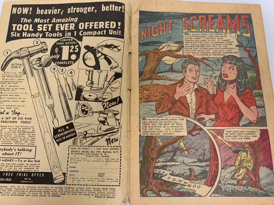 Mysteries Weird and Strange #9 Pre-Code Horror Golden Age 1954 Superior ...