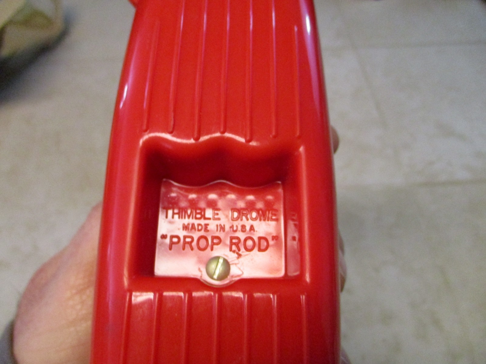 Vintage Thimble Drome Prop Rod #1 Red Tether Race Car .049 Engine NOS w ...