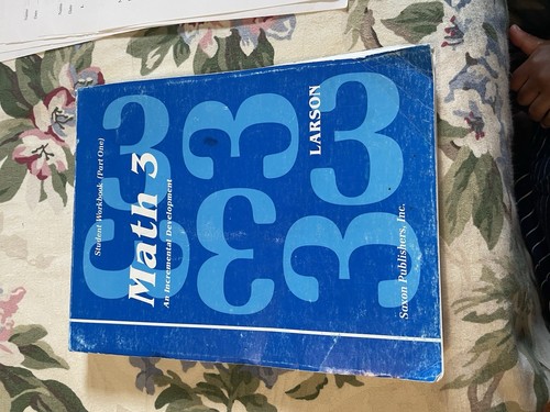 Saxon Math 3 Parts 1 and 2 Student Workbooks | eBay