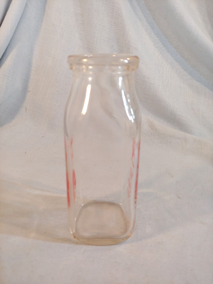 Vintage Golden State You Strike it Rich Half Pint Glass Milk Bottle ...