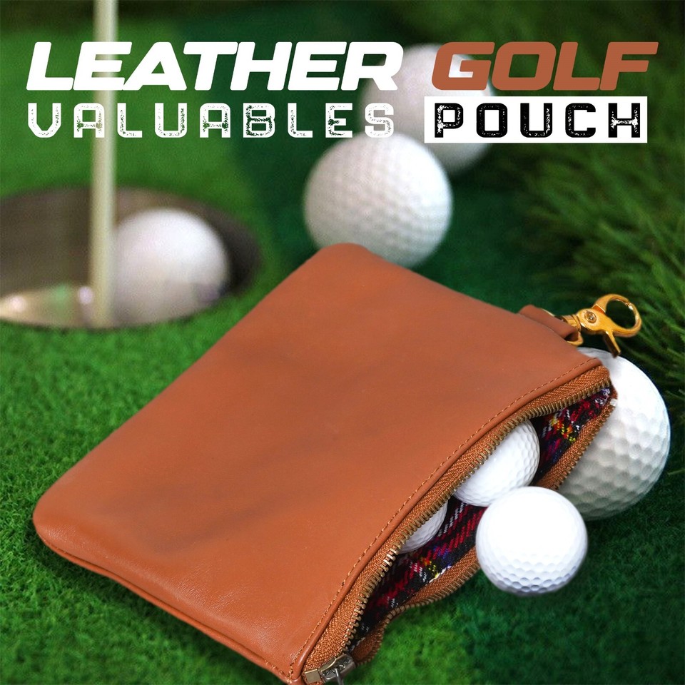 Golf Tee Pouch Leather Golf Ball Storage Golf Balls Bag Golf Waist ...
