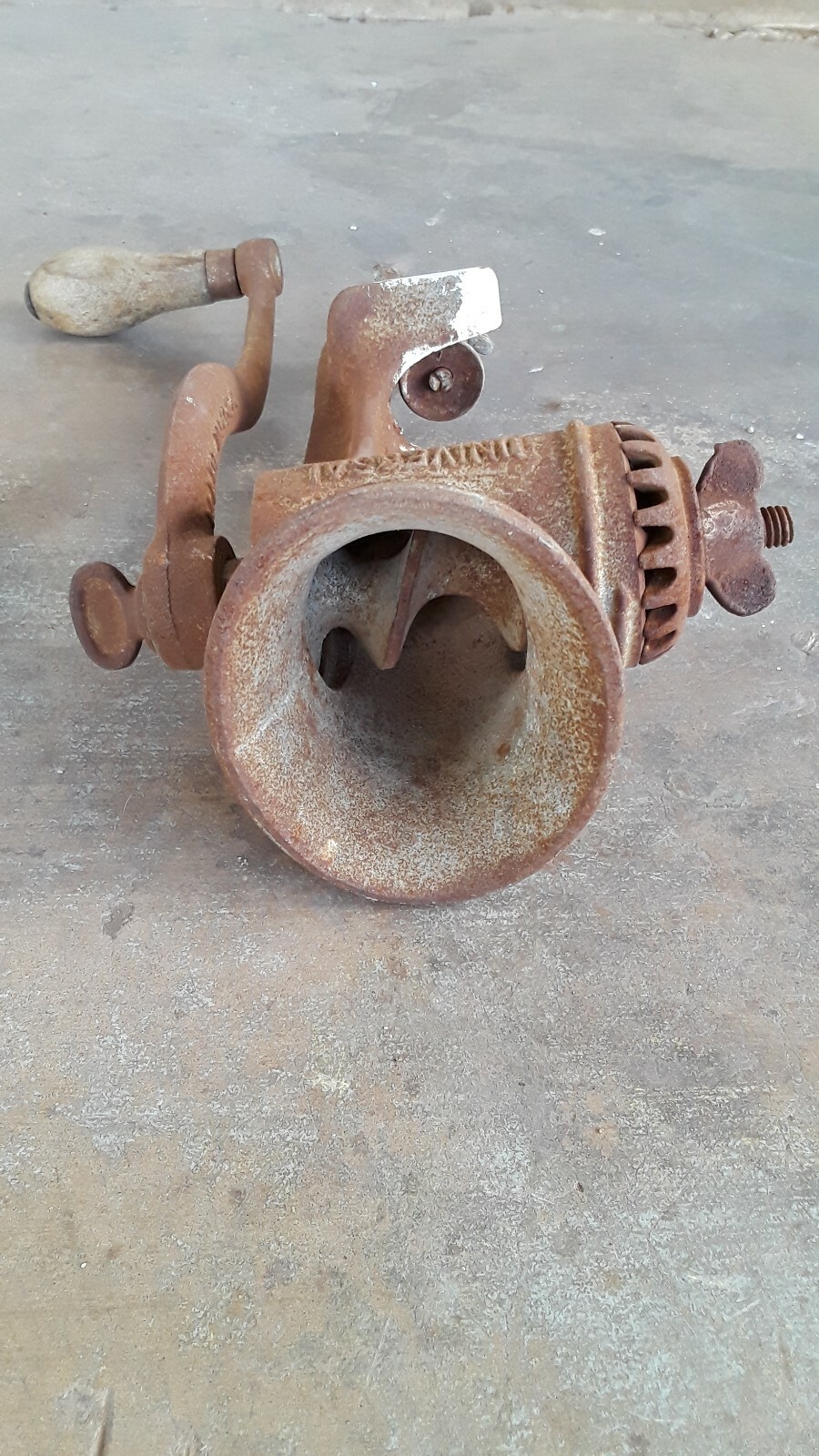 vintage No. 2 UNIVERSAL GRINDER Food Meat Chopper HAND CRANK table ...