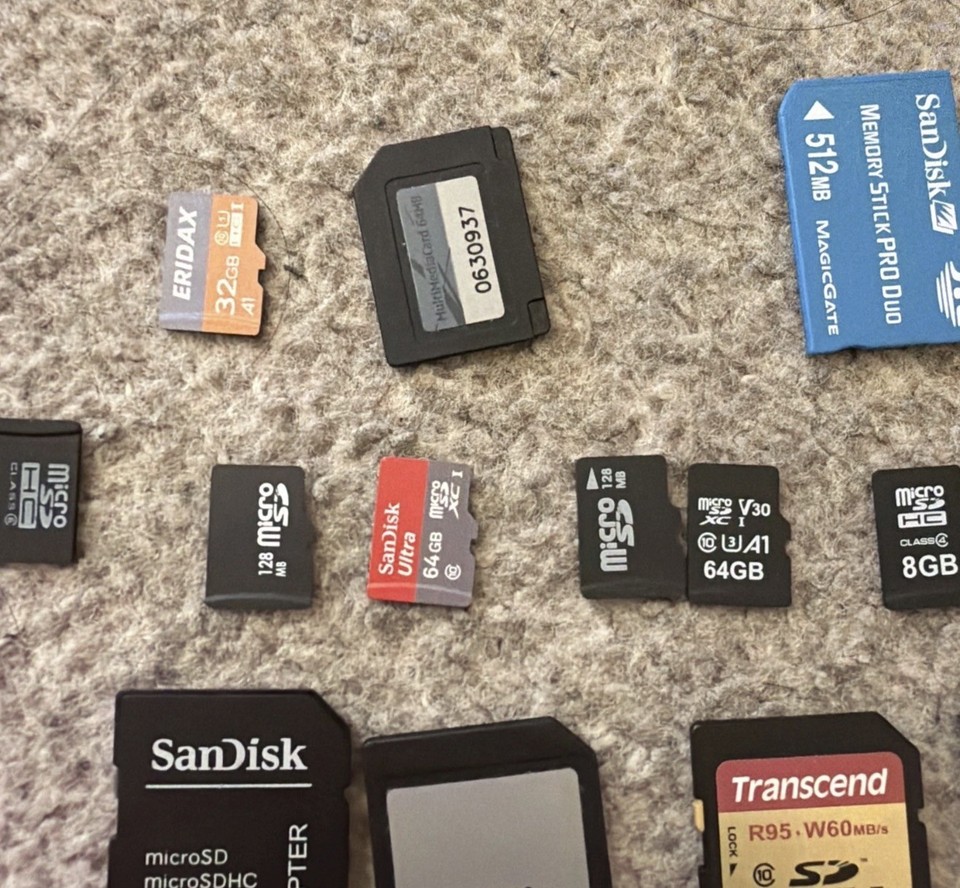 Job Lot Memory Cards Sd Cameras Mobiles Tablets Sony - CF - WORKING ...