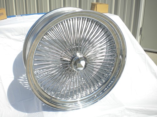 15" Inch Chrome Wire wheels New Set 4 Dayton Style 100 Spoke rims ...