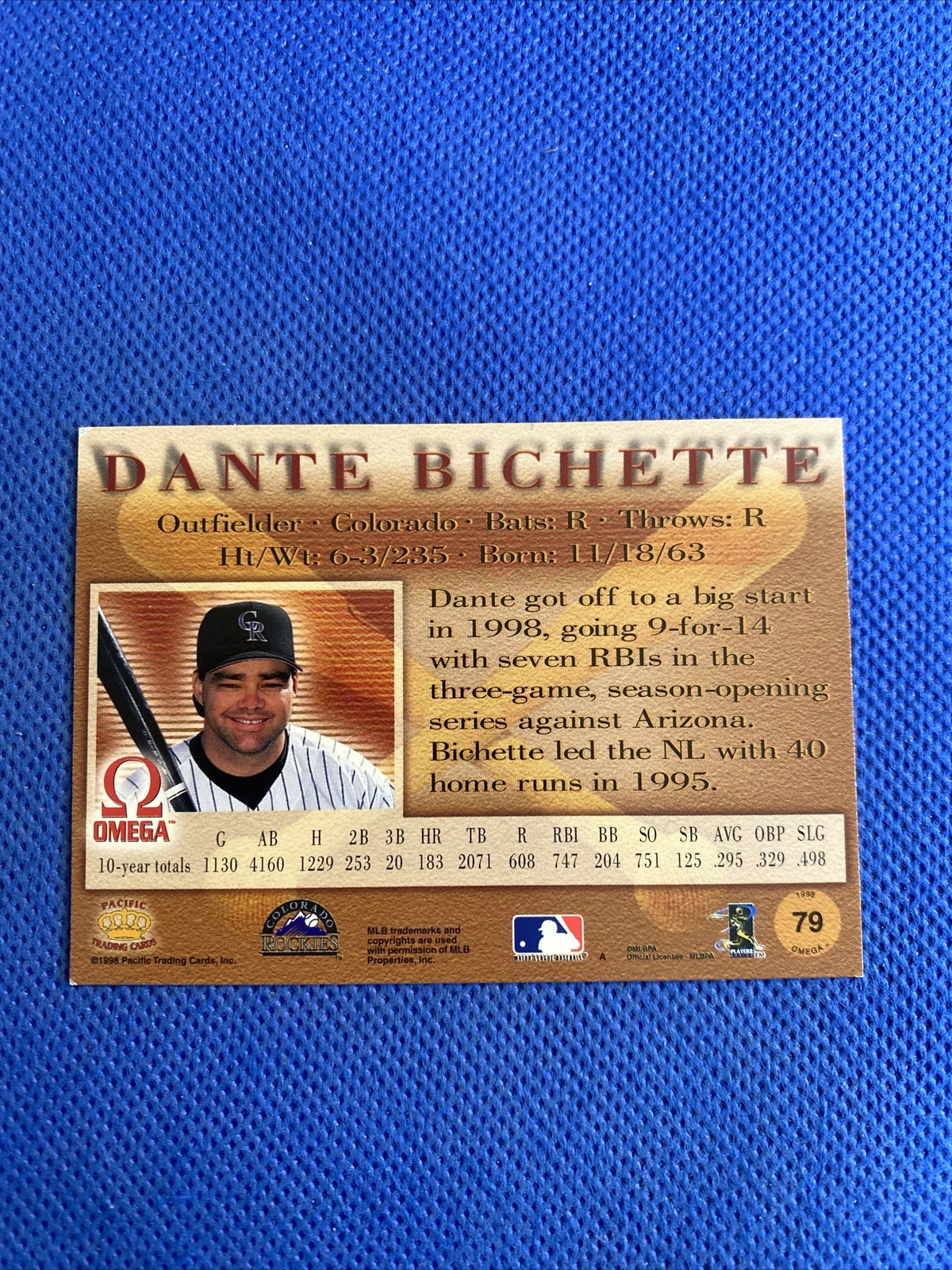 1998 Pacific Omega - #79 Dante Bichette for sale online | eBay