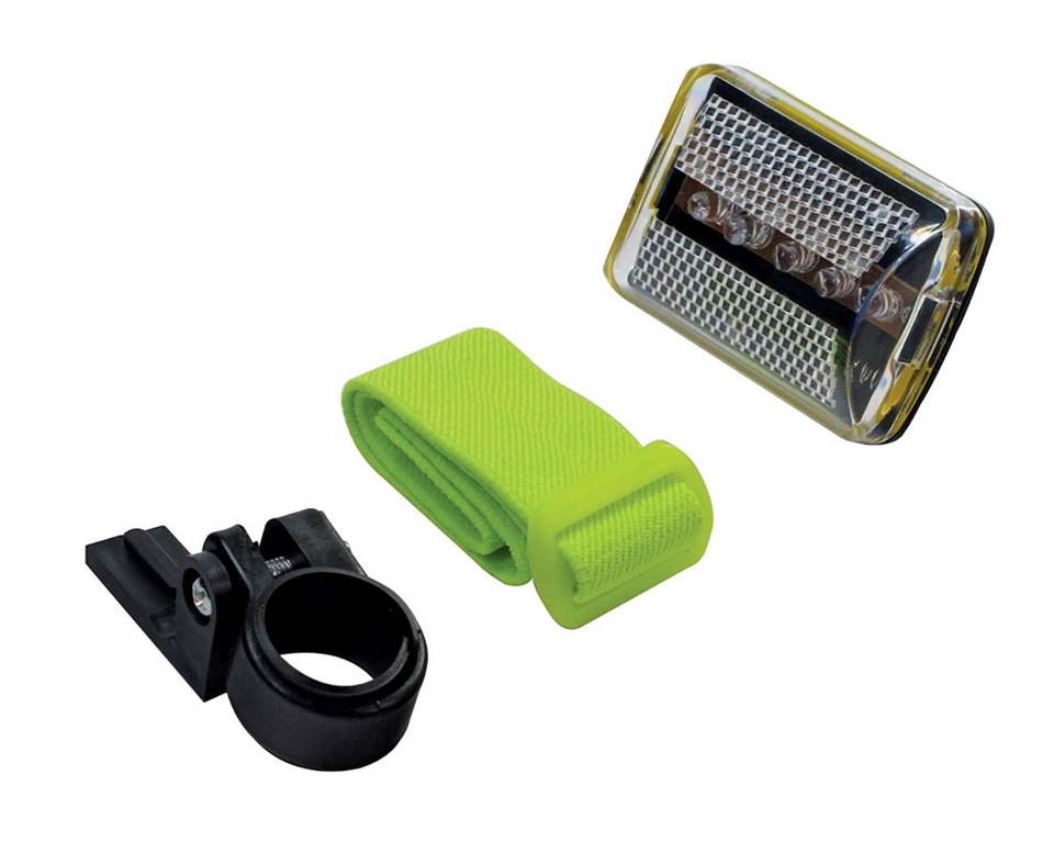 5 LED Water Resistant White Safety Flasher With Arm & Bike Attachment ...