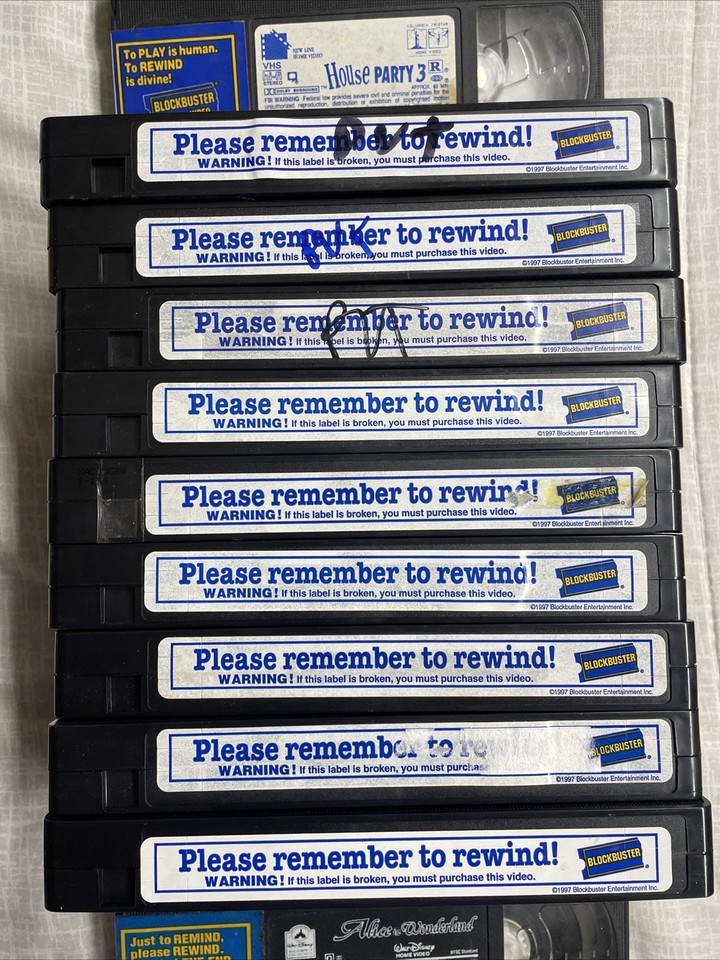 Blockbuster Video VHS Rental Lot (11) Tapes w/ Stickers! Vintage 90’s ...