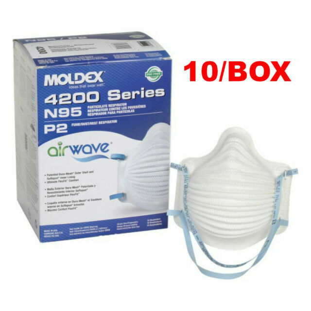 Moldex 4200 N95 Airwave Respirator Mask - 10 Count for sale online | eBay
