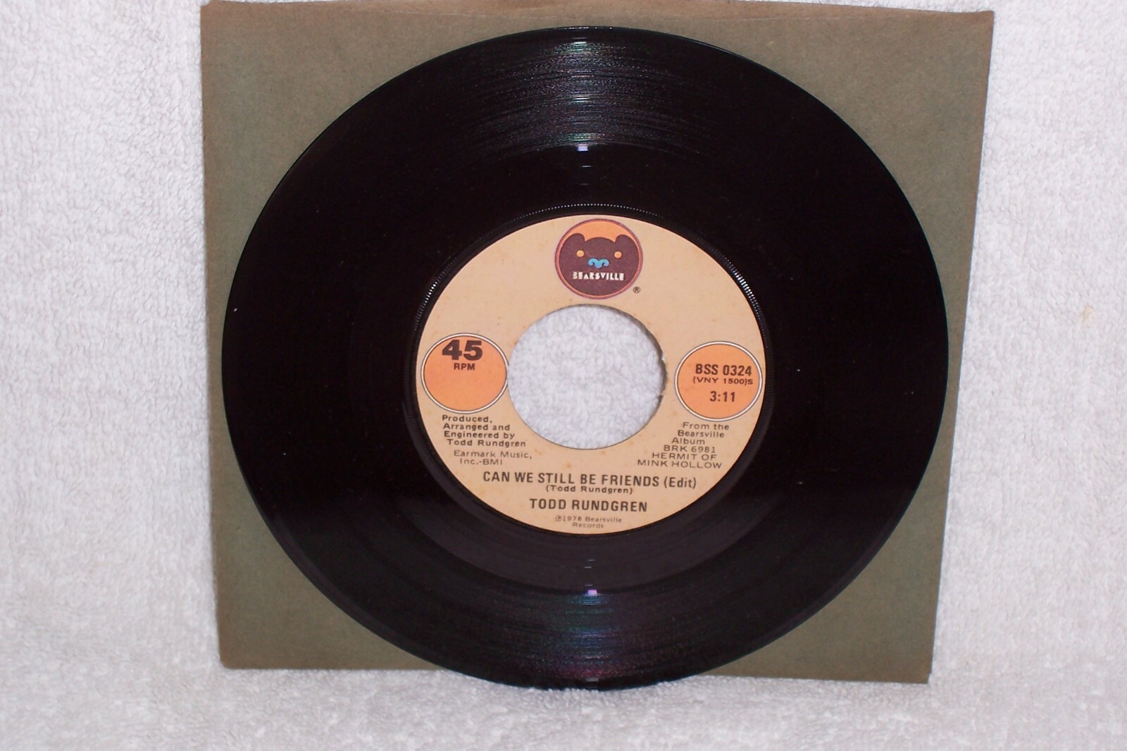 Todd Rundgren (Nazz/Runt) Can We Still Be Friends/Determination 7" 45 ...