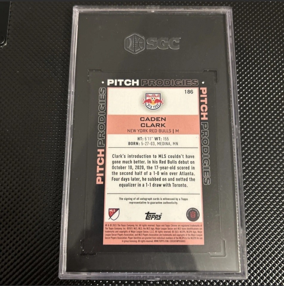 2021 Topps Chrome Sapphire MLS Caden Clark Pitch Prodigies Autograph ...