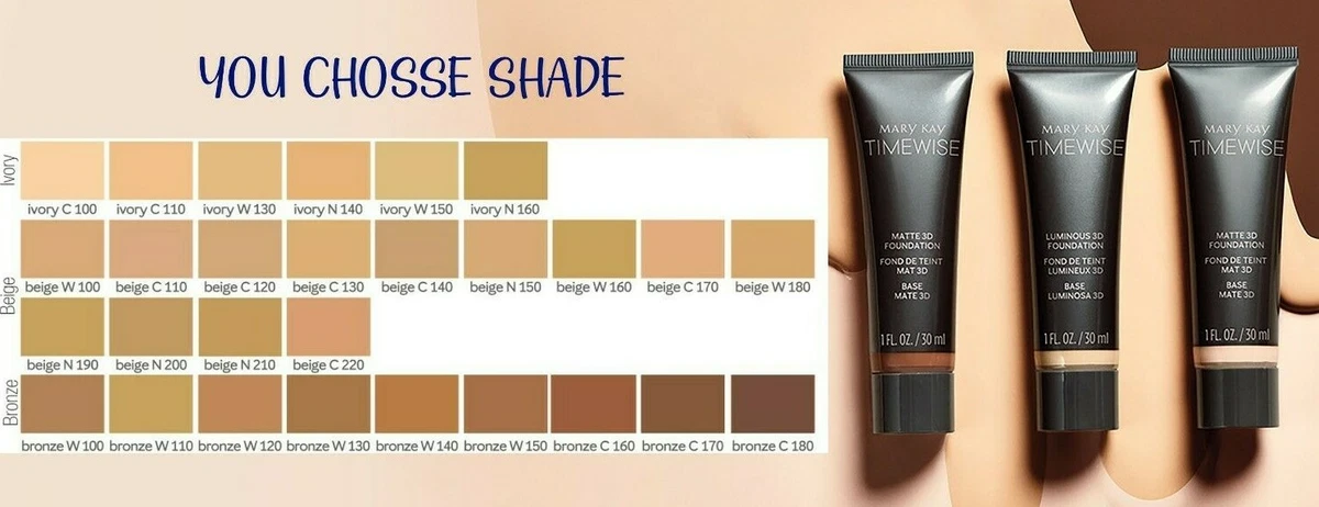 Mary Kay Makeup Color Chart