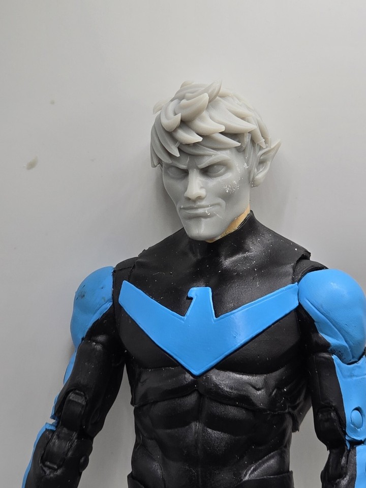 3d Printed X-men Nightcrawler Head #1 1:10 7" LEGENDS COMIC MULTIVERSE ...