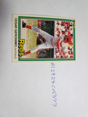 1981 Donruss Cesar Geronimo signed Baseball Card | eBay