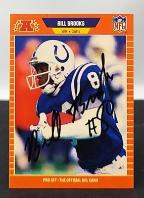 BILL BROOKS Signed Autograph 1989 Pro Set Football Card #158 ...