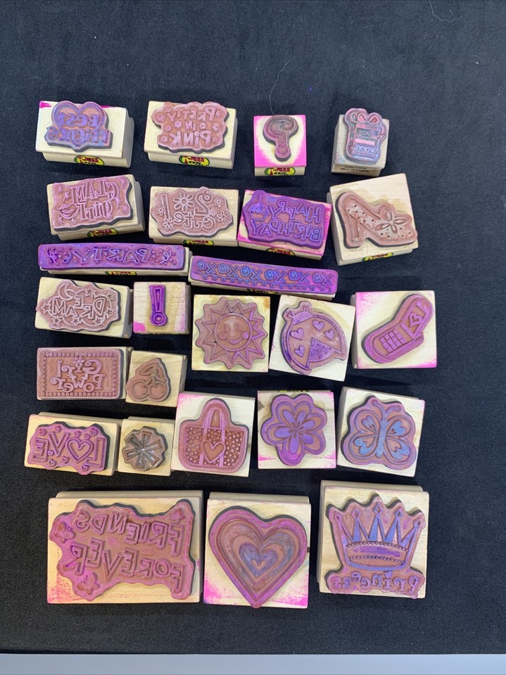It's So Me Girls Rubber Stamp Lot Of 25 Kid Craft Princess Girly ...