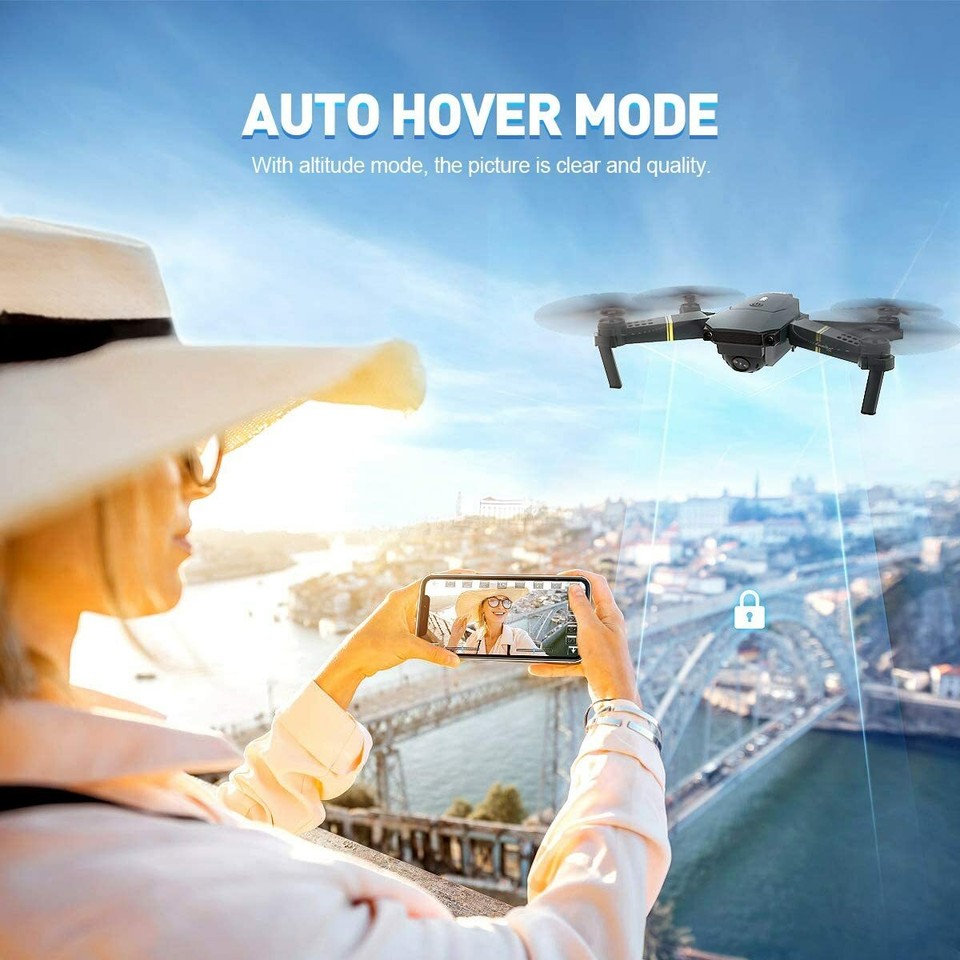 Quadcopter Drone & Camera Live Video120° FOV 720P HD Camera Foldable25 ...
