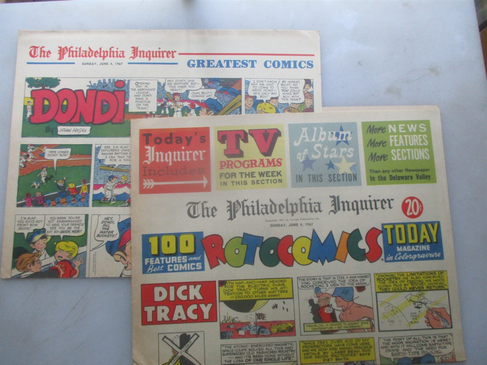 Philadelphia Inquirer COMPLETE Comics Section June 4, 1967 | eBay
