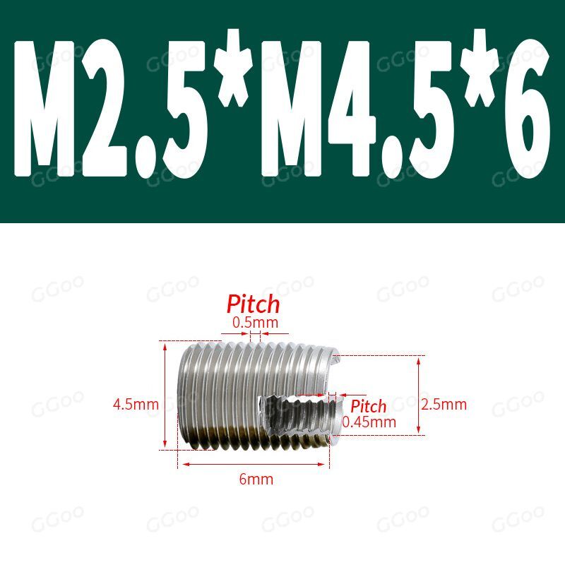 Threaded Reducers/self tapping Thread Repair Inserts Nuts M2 M2.5 M3 M4 ...