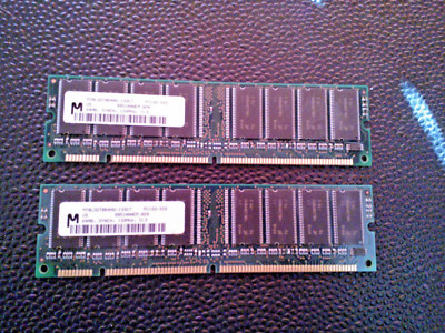 128MB 2x MT8LSDT864AG-133C7 Micron 64MB SDRAM Non ECC PC-133 133Mhz ...