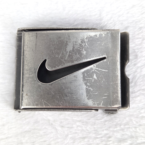 Nike Metal Belt Buckle Swoosh Logo Minimalist Slide Style Buckle | eBay